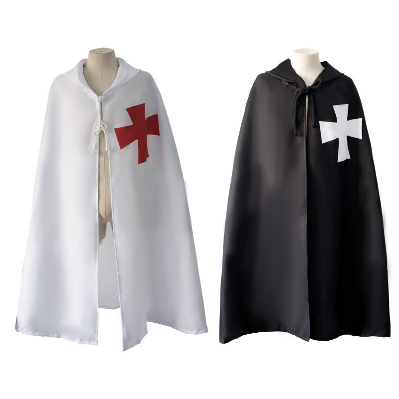 Crusader Cosplay Templar Knight Cross C Cloak Robe Medieval Costume ...
