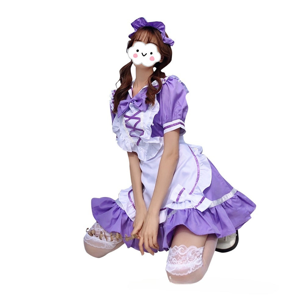 Purple Maid Dress Innocent Cute Maid Dress Princess Dress Cos Costume ...