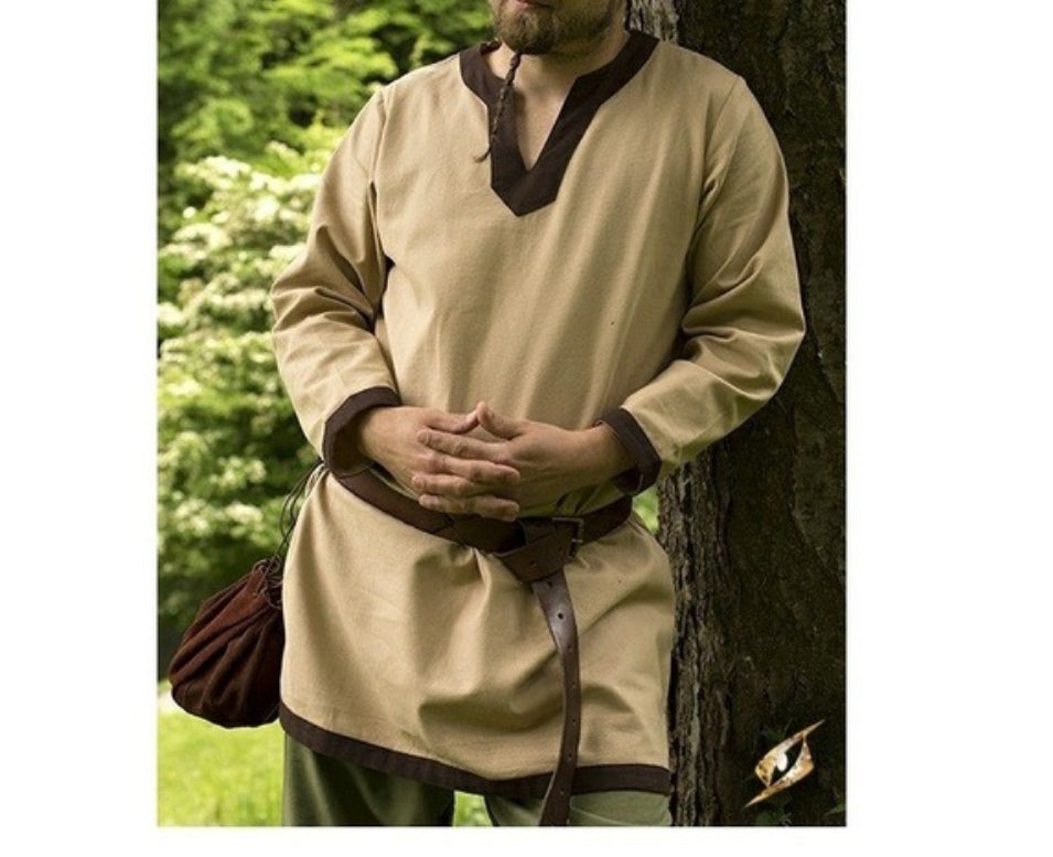 Men's Long Sleeve Medieval Renaissance Knight Tunic Viking Warrior Top ...